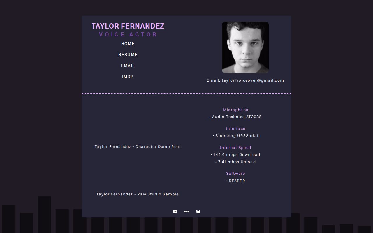 Taylor Fernandez - Voice Actor